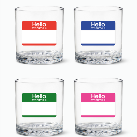 Hello My Name Is - RESERVE 12oz Old Fashioned Tritan™ Copolyester Glas ...