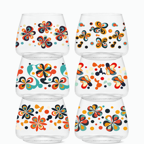 Retro Bloom - POP 12oz Rocks – TOSSWARE