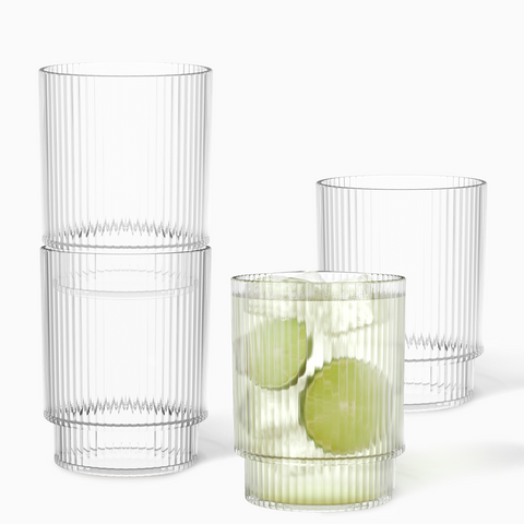 Clear Fluted Tumbler – TOSSWARE